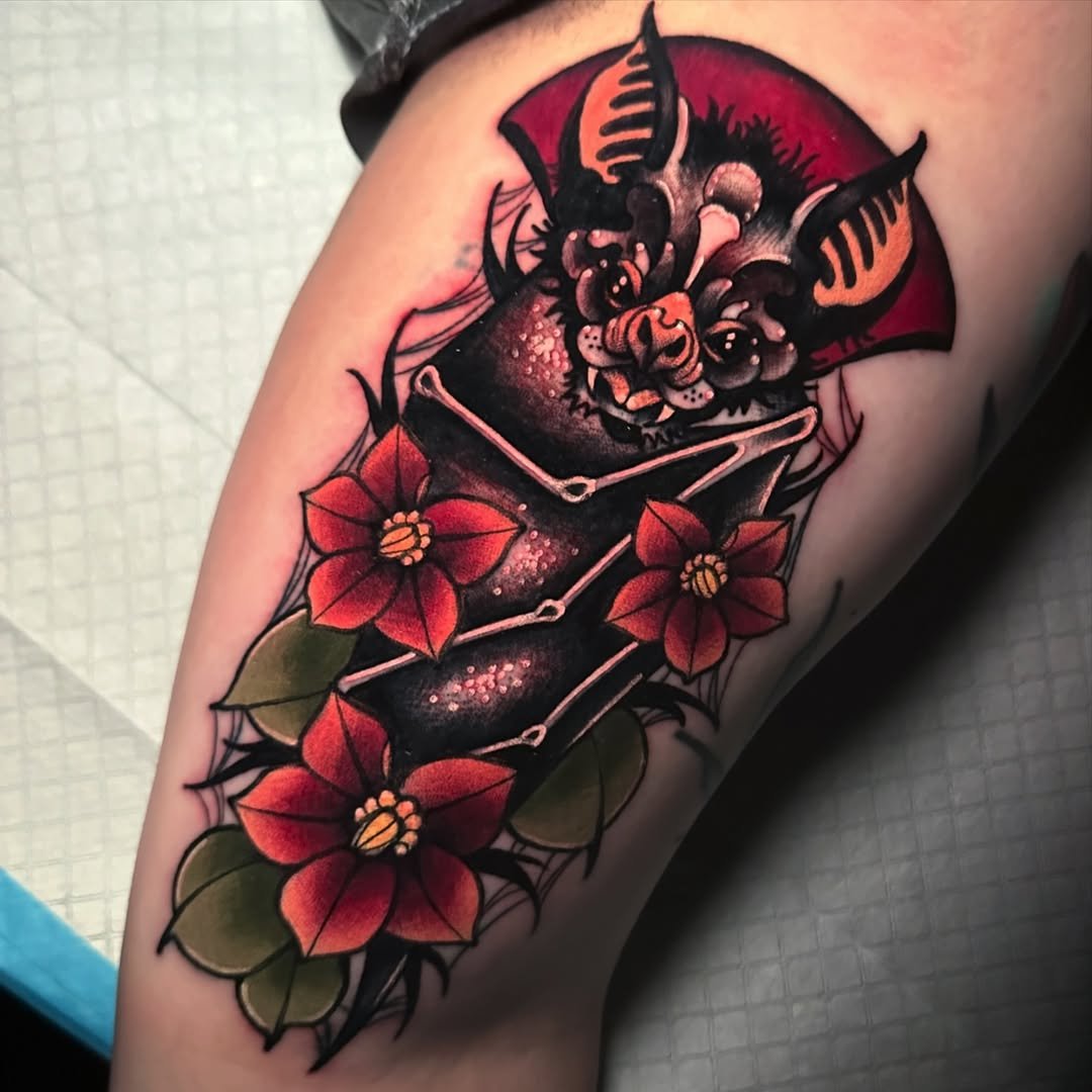 Dark Flight Ink: 18 Bold Trad Bat Tattoo Ideas You’ll Want to Wear